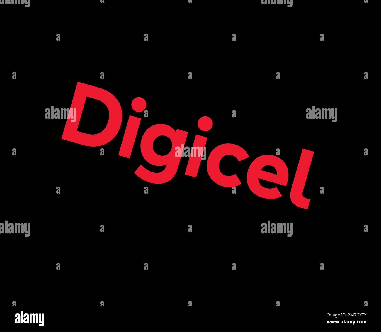 Digicel, rotated logo, black background B Stock Photo - Alamy