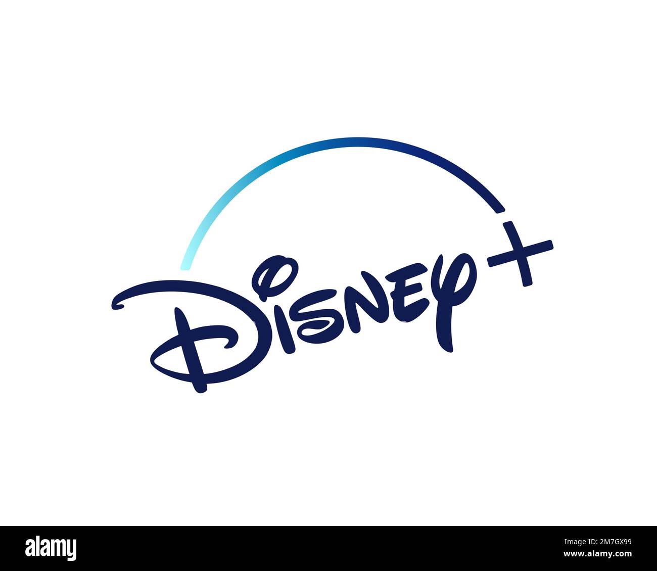 Disney+, rotated logo, white background Stock Photo - Alamy