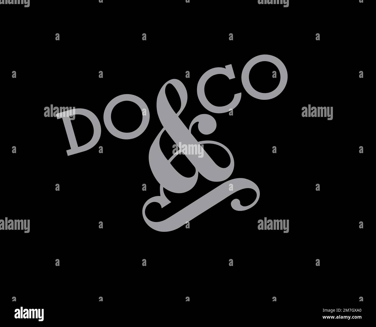 Do & Co, rotated logo, black background Stock Photo - Alamy