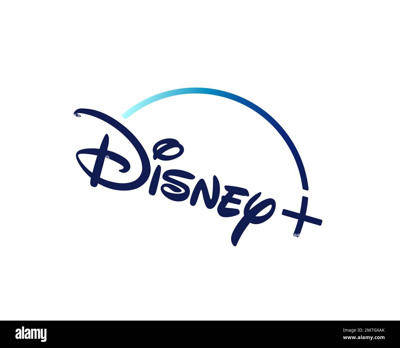 Disney+, rotated logo, white background B Stock Photo - Alamy