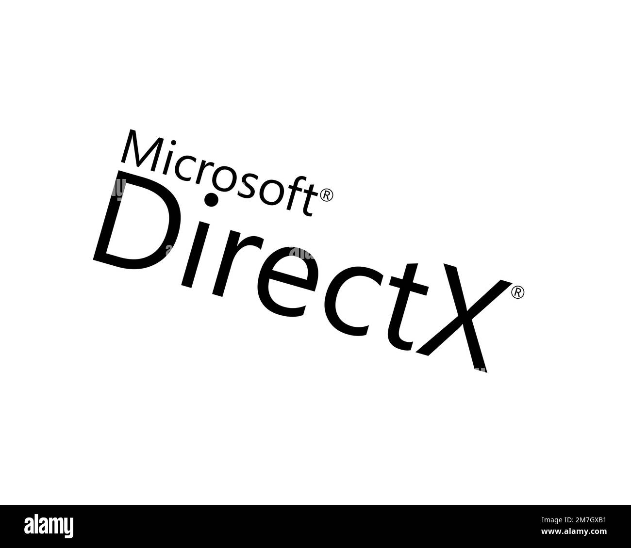 DirectX, rotated logo, white background B Stock Photo - Alamy