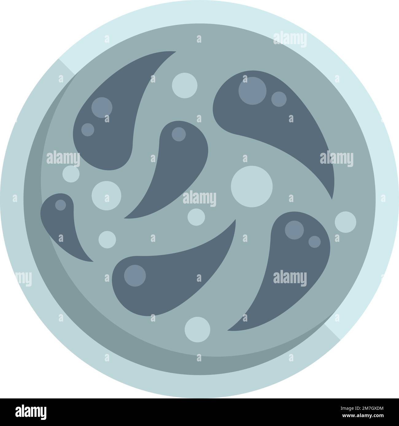 Bacterium icon flat vector. Petri dish. Health cell isolated Stock ...