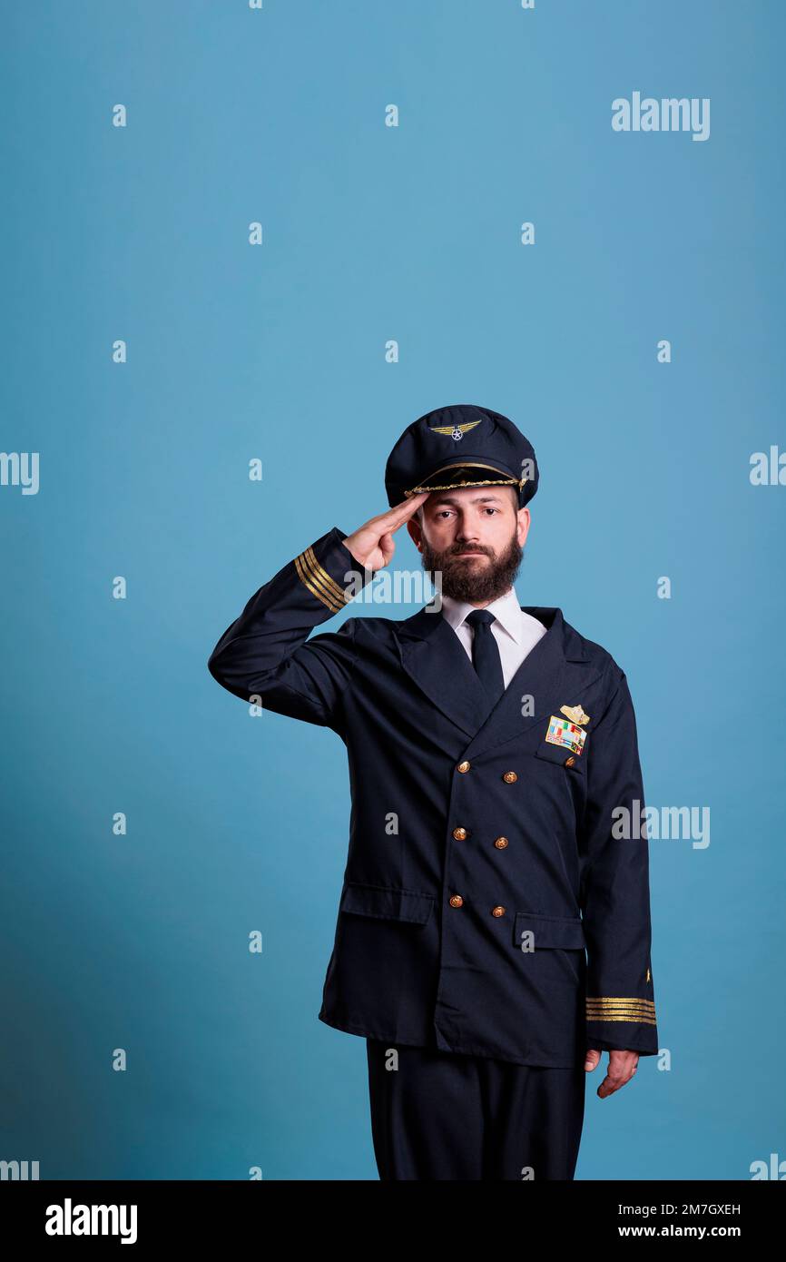 Airline pilot wings on uniform hi-res stock photography and images - Alamy