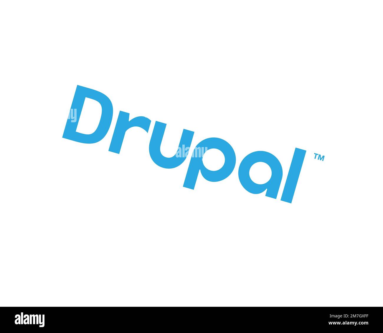 Drupal, rotated logo, white background B Stock Photo - Alamy