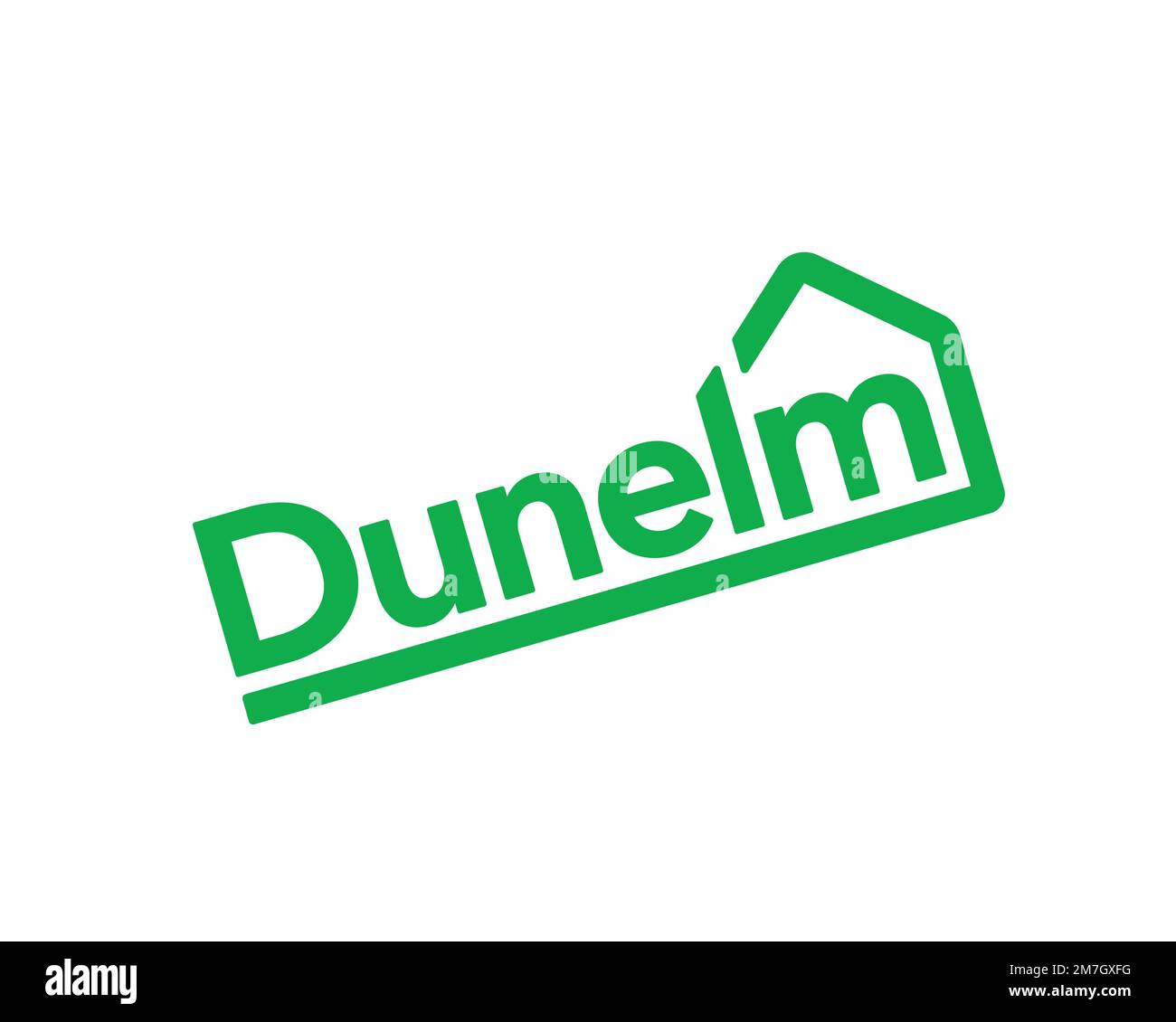 Dunelm Group, rotated logo, white background Stock Photo - Alamy