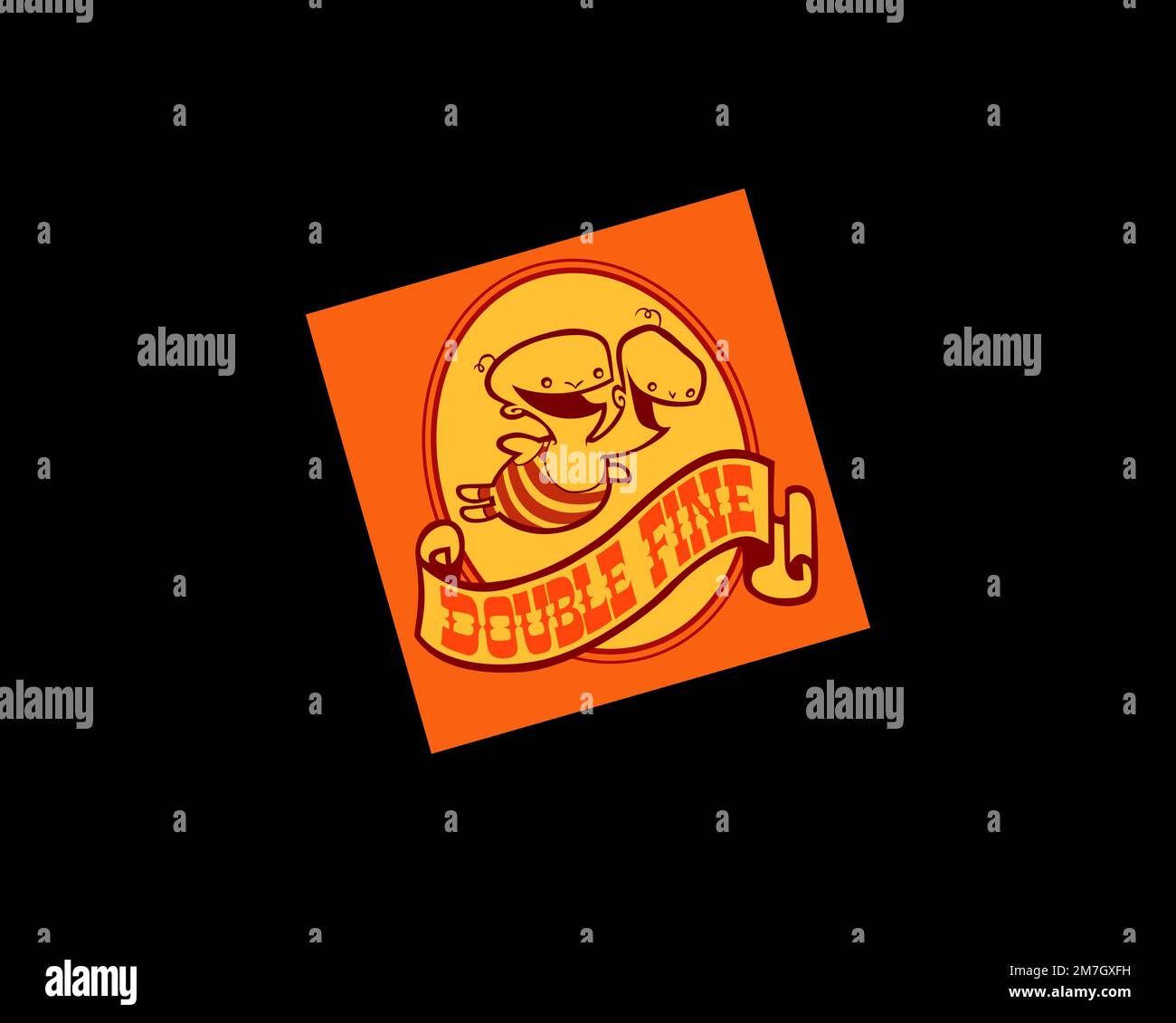 Double fine logo hi-res stock photography and images - Alamy