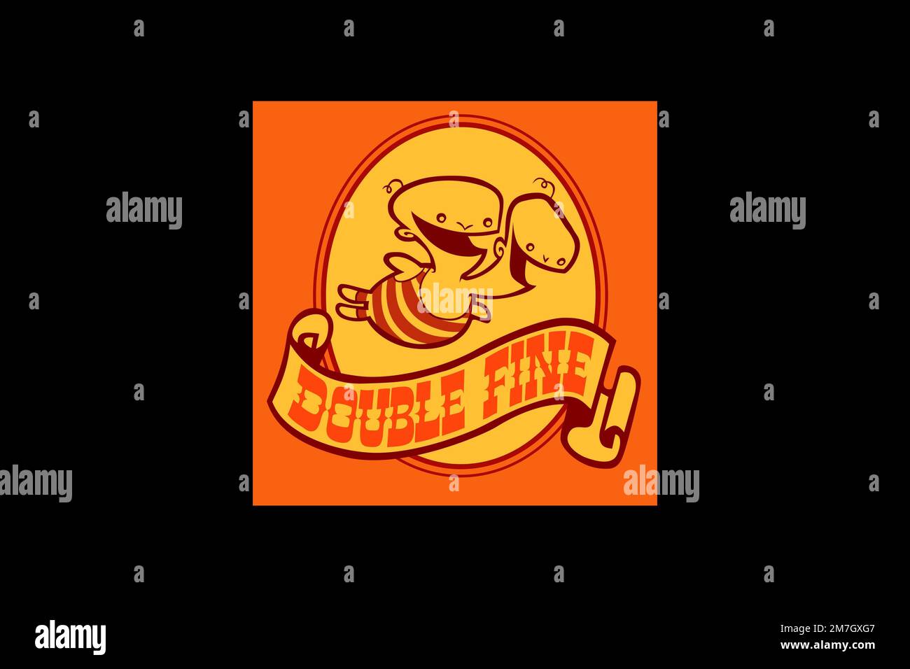 Double fine logo hi-res stock photography and images - Alamy