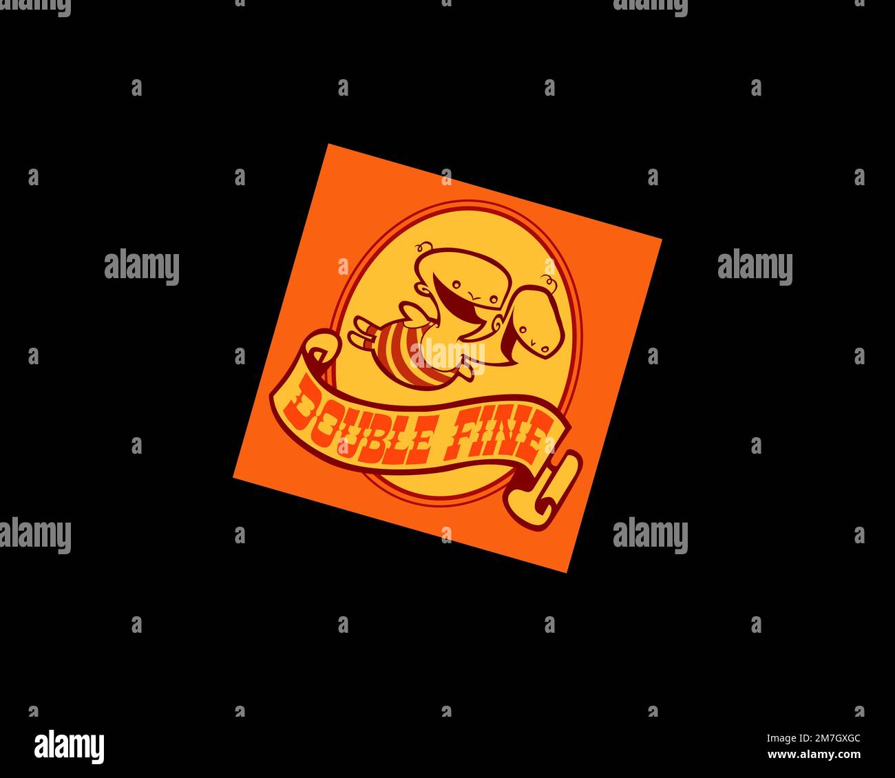 Double fine logo hi-res stock photography and images - Alamy