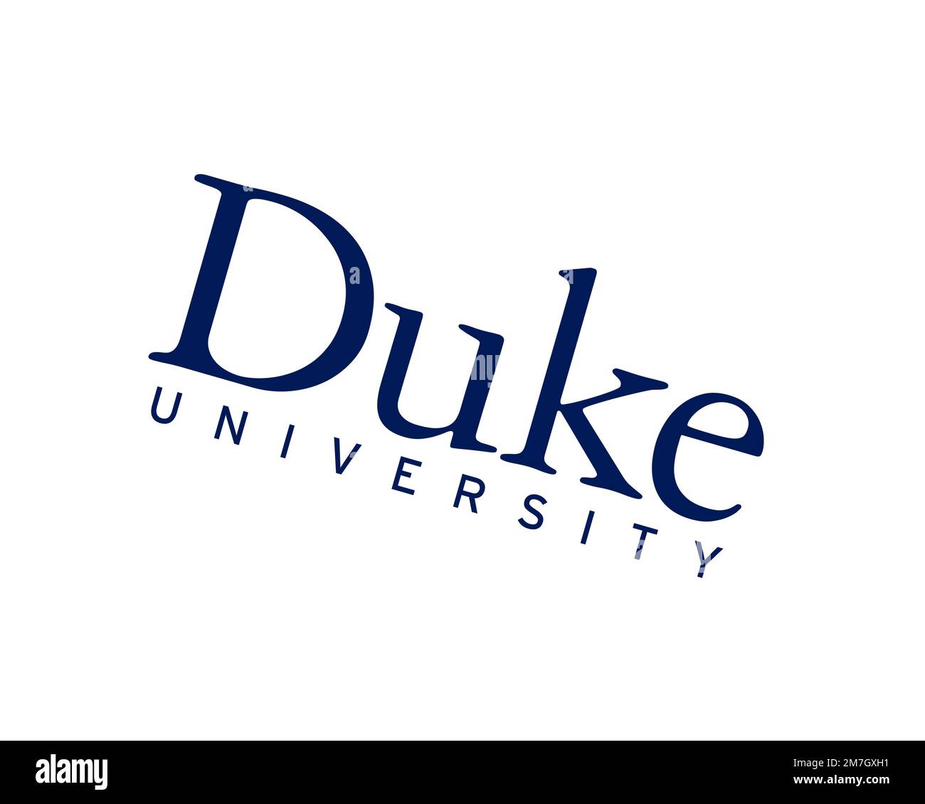 Duke University, Rotated Logo, White Background B Stock Photo - Alamy