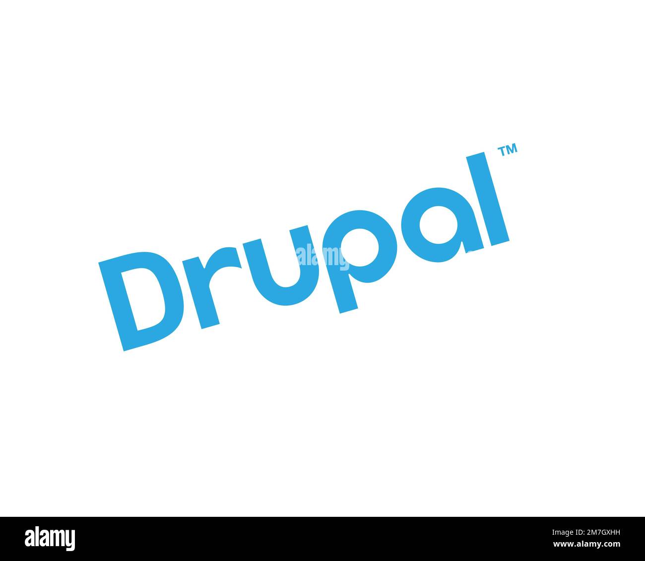 Drupal, rotated logo, white background Stock Photo - Alamy