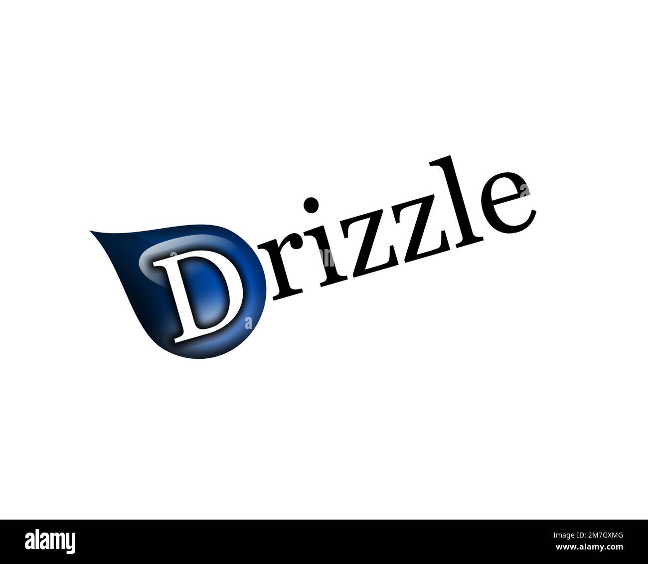 Drizzle database server, rotated logo, white background Stock Photo - Alamy