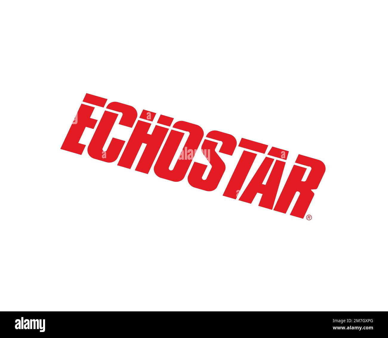 EchoStar, rotated logo, white background B Stock Photo - Alamy