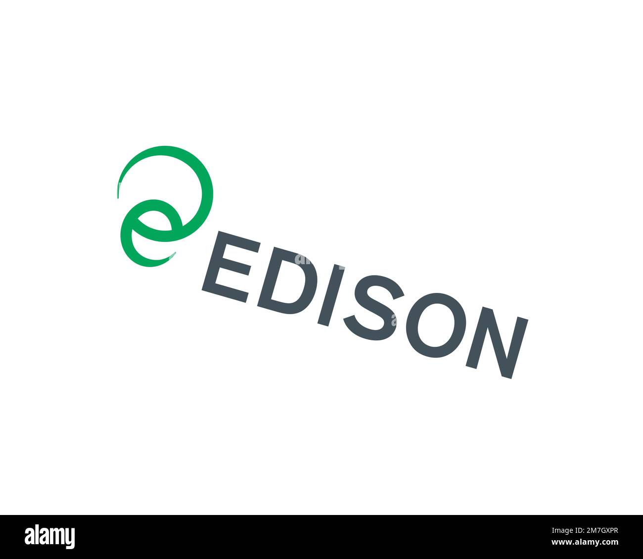Edison company, rotated logo, white background B Stock Photo - Alamy