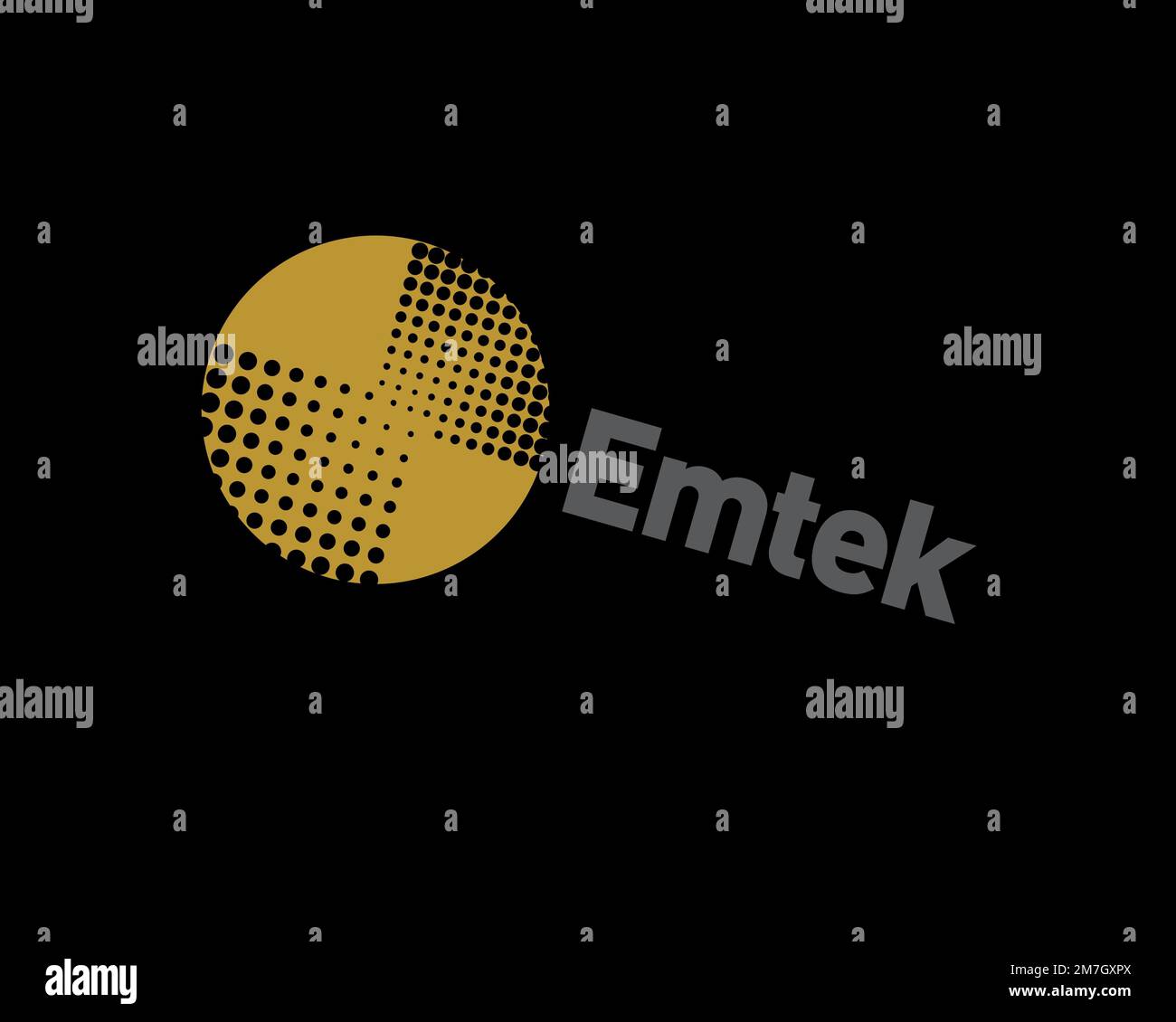 Elang Mahkota Teknologi, Rotated Logo, Black Background B Stock Photo ...