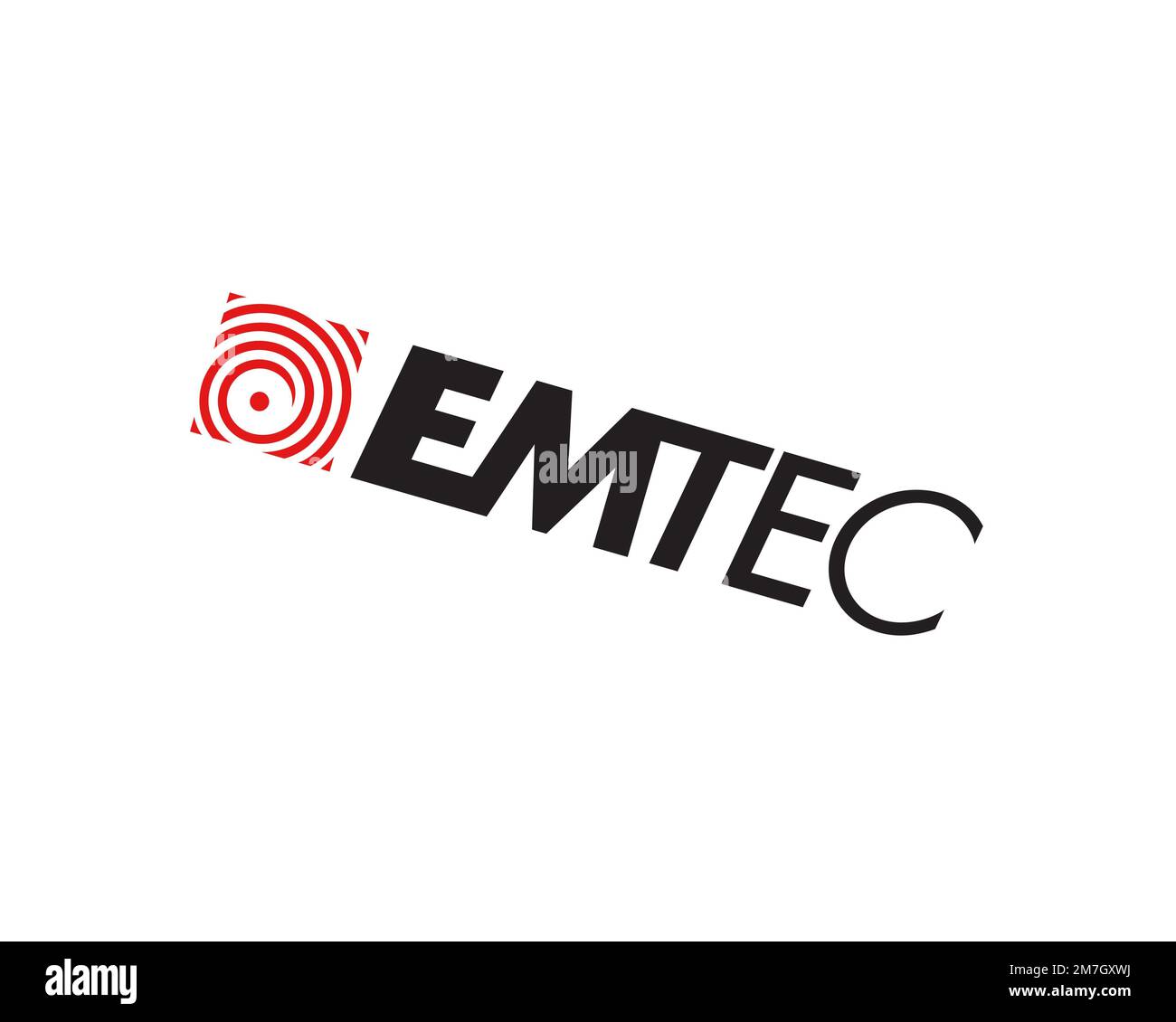 EMTEC, rotated logo, white background B Stock Photo - Alamy