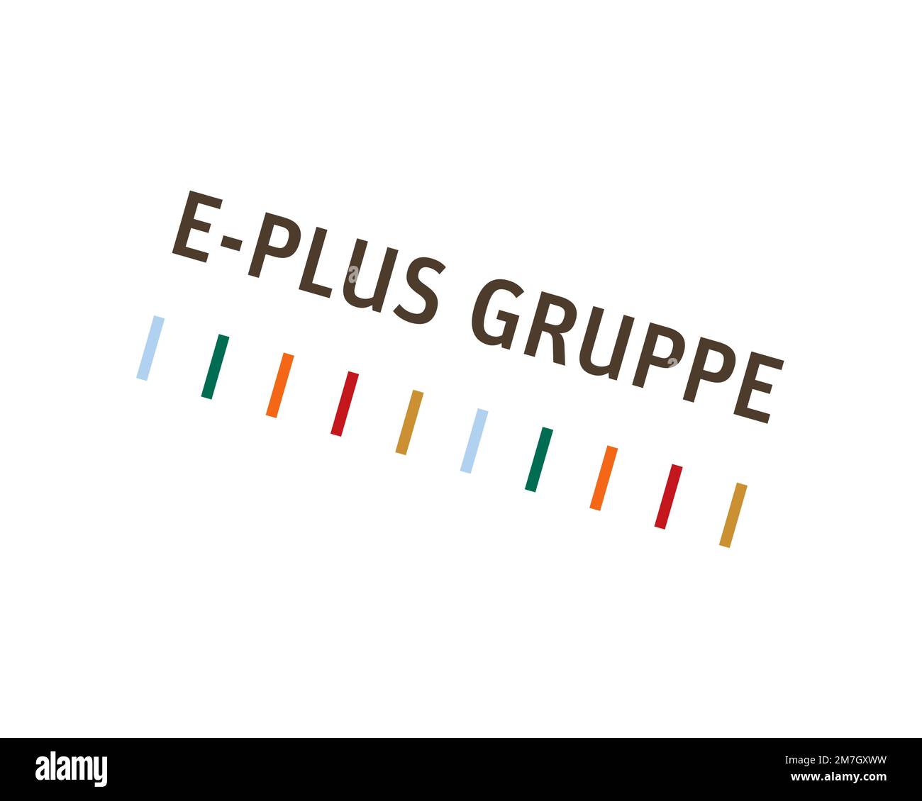 E Plus, rotated logo, white background B Stock Photo - Alamy