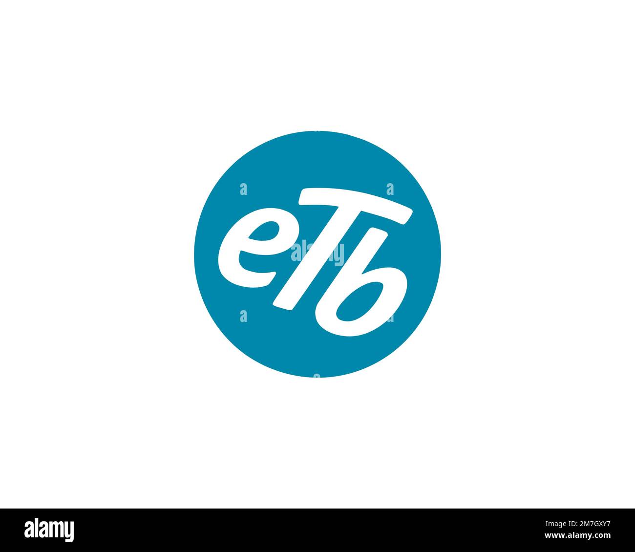 ETB company, rotated logo, white background B Stock Photo - Alamy