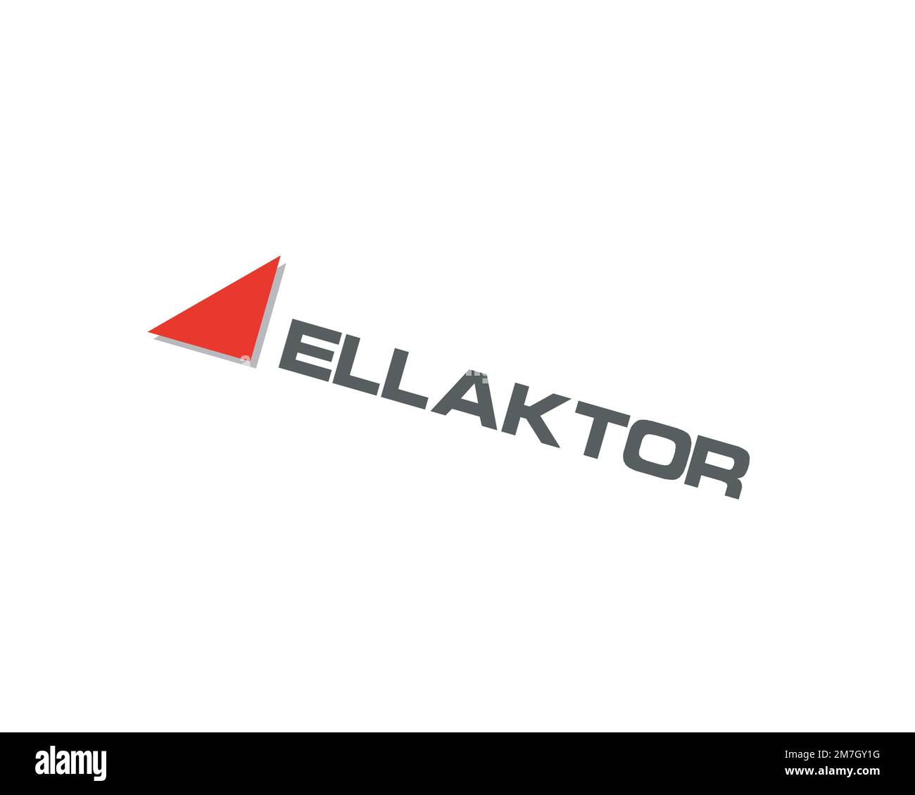 Ellaktor, rotated logo, white background B Stock Photo - Alamy