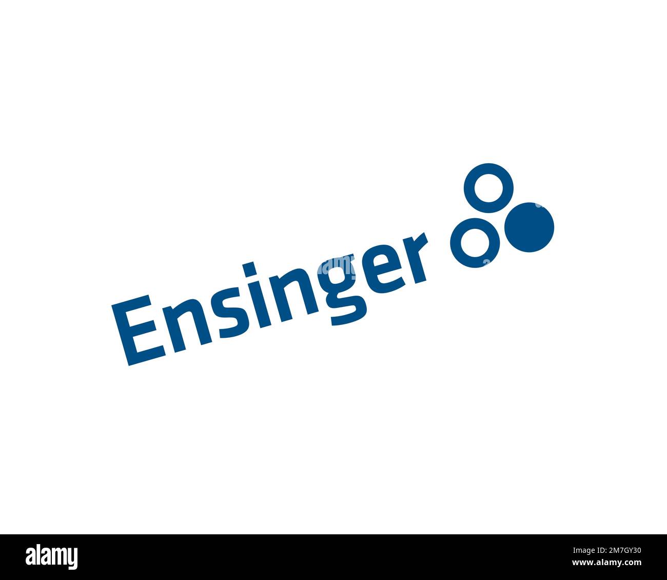 Ensinger company, rotated logo, white background Stock Photo - Alamy