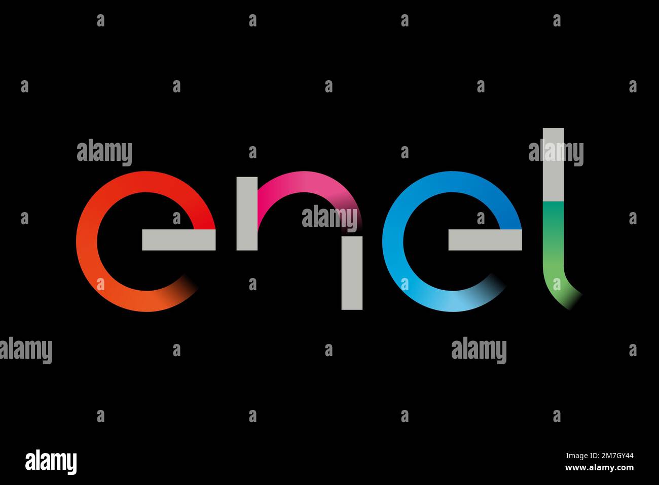 Enel, Logo, Black background Stock Photo - Alamy