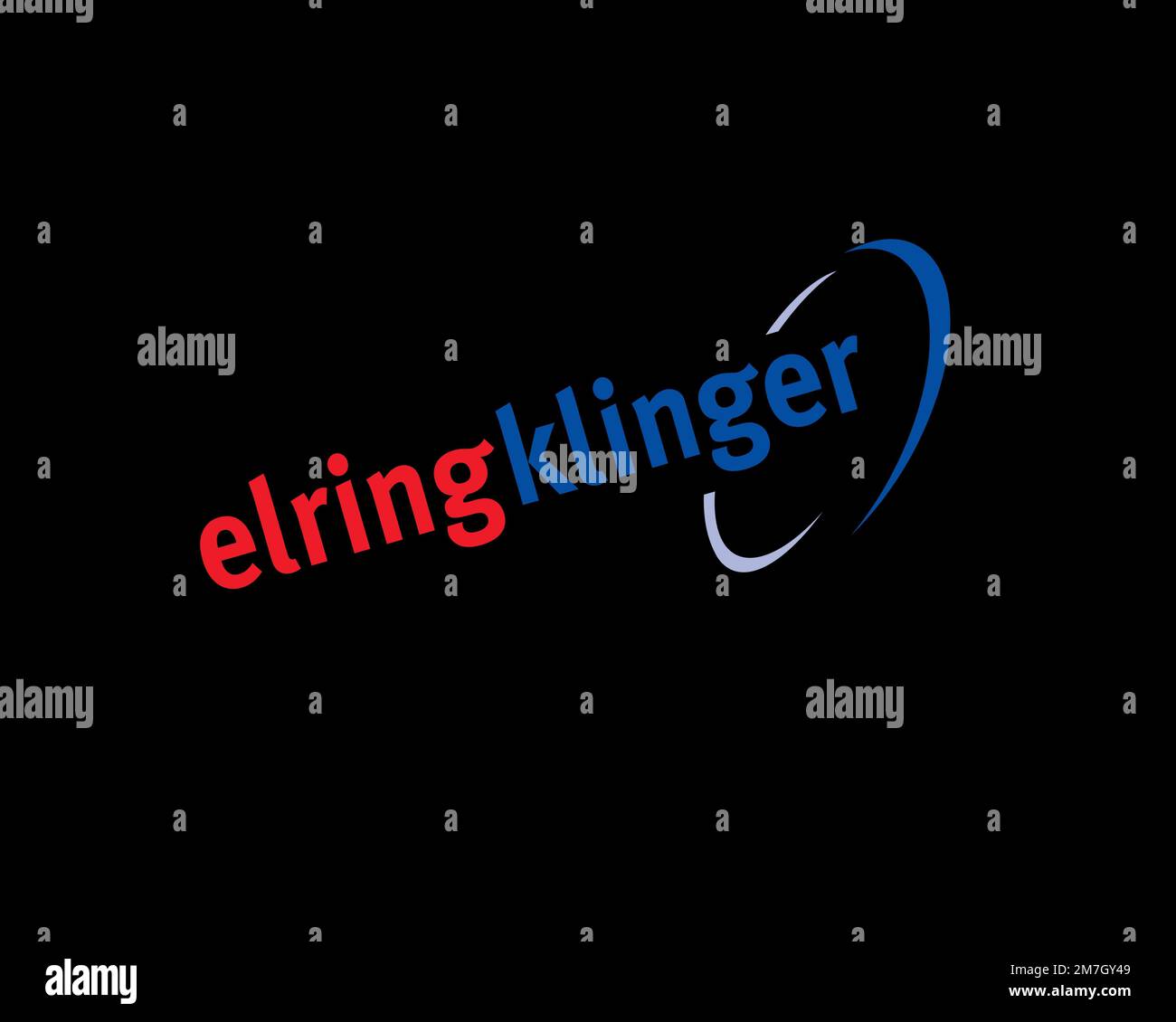 ElringKlinger, rotated logo, black background Stock Photo - Alamy