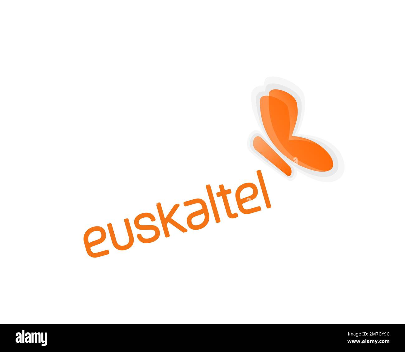 Euskaltel, rotated logo, white background Stock Photo - Alamy