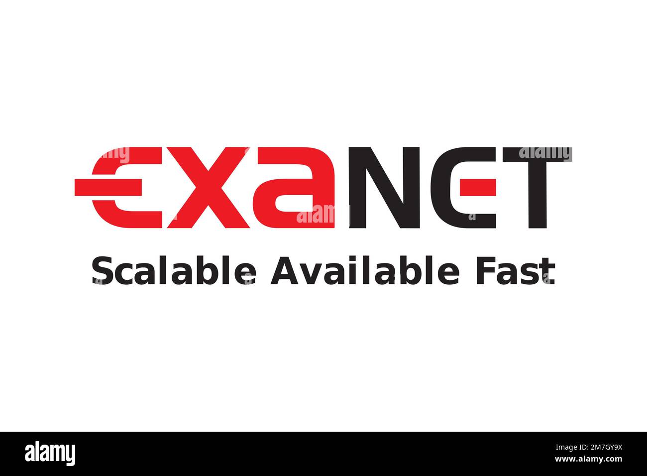 Exanet, Logo, White background Stock Photo - Alamy