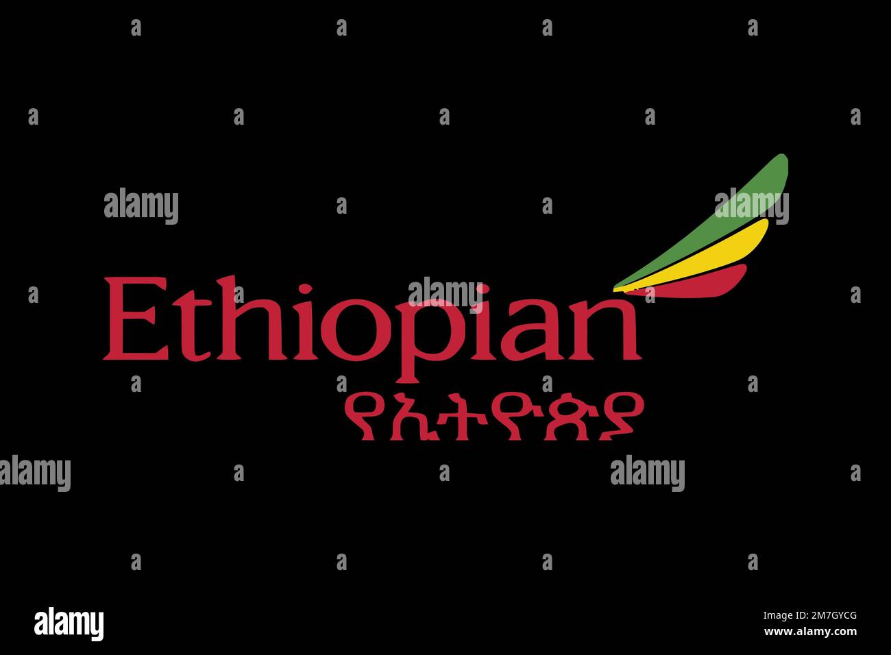 Ethiopian Airline, Logo, Black background Stock Photo - Alamy
