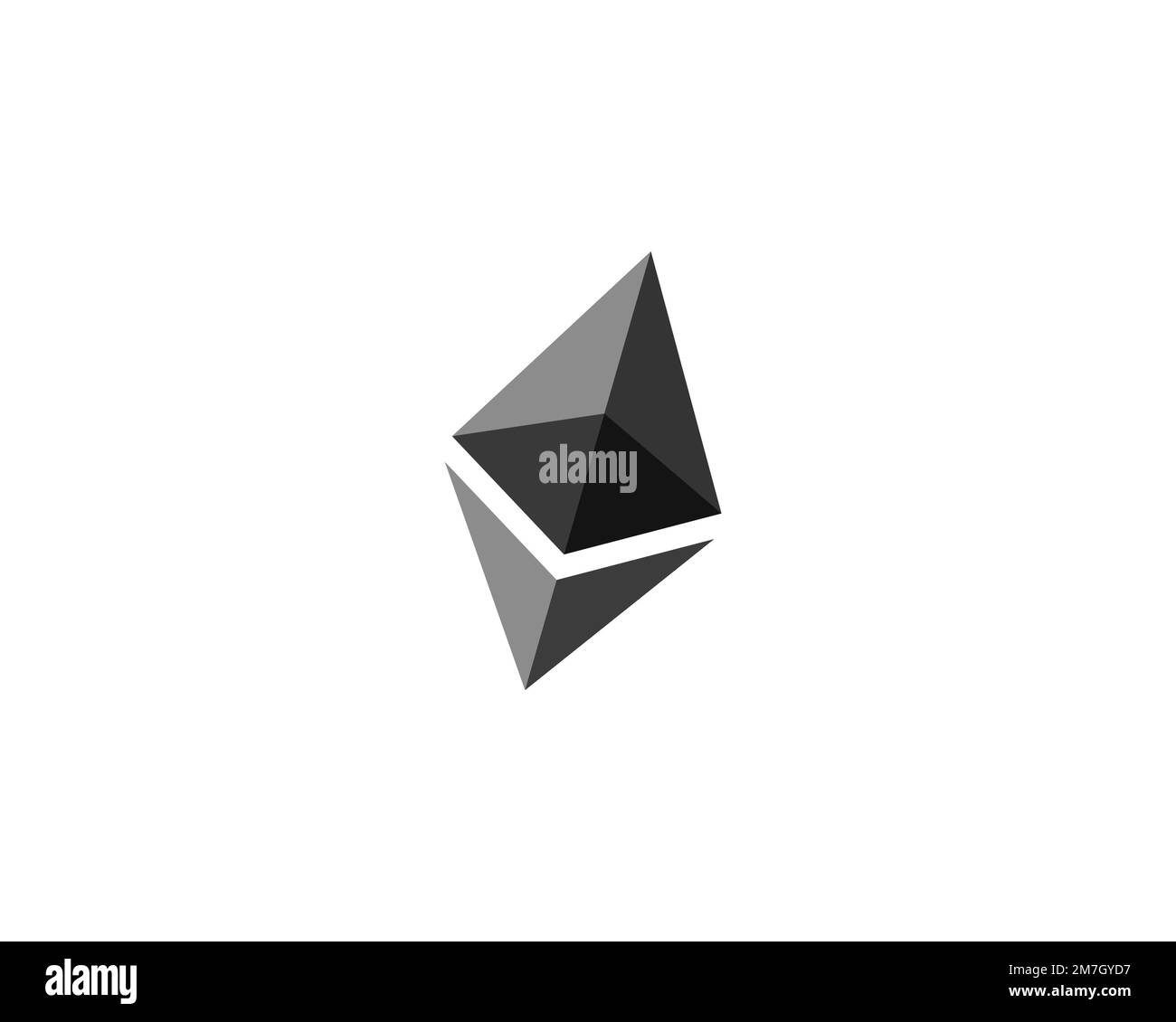 Ethereum, rotated logo, white background B Stock Photo - Alamy