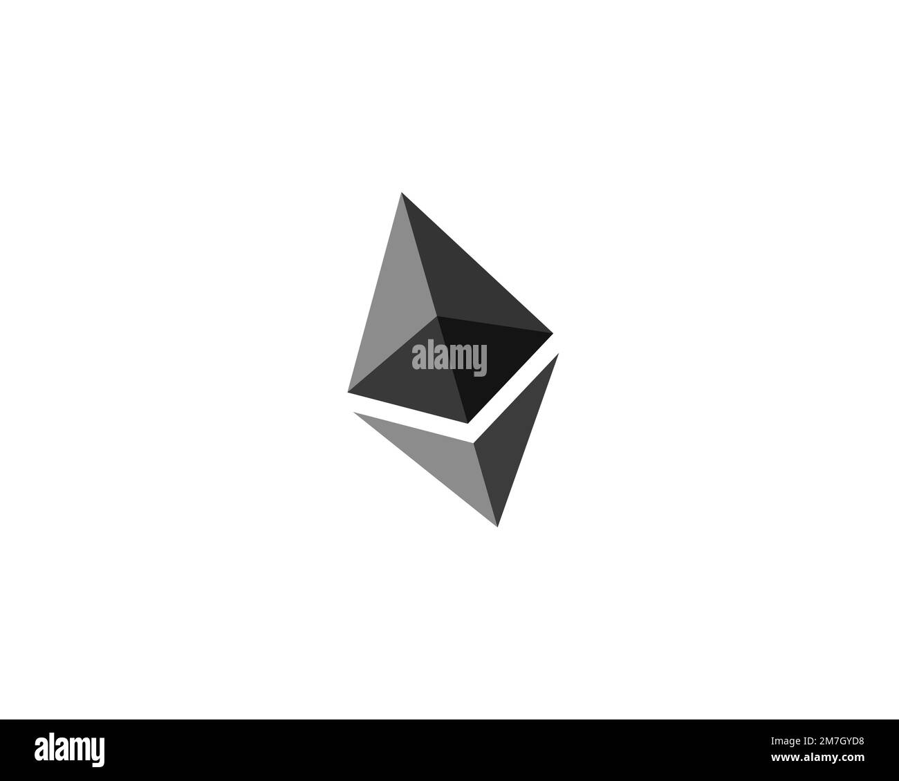 Ethereum, rotated logo, white background Stock Photo - Alamy