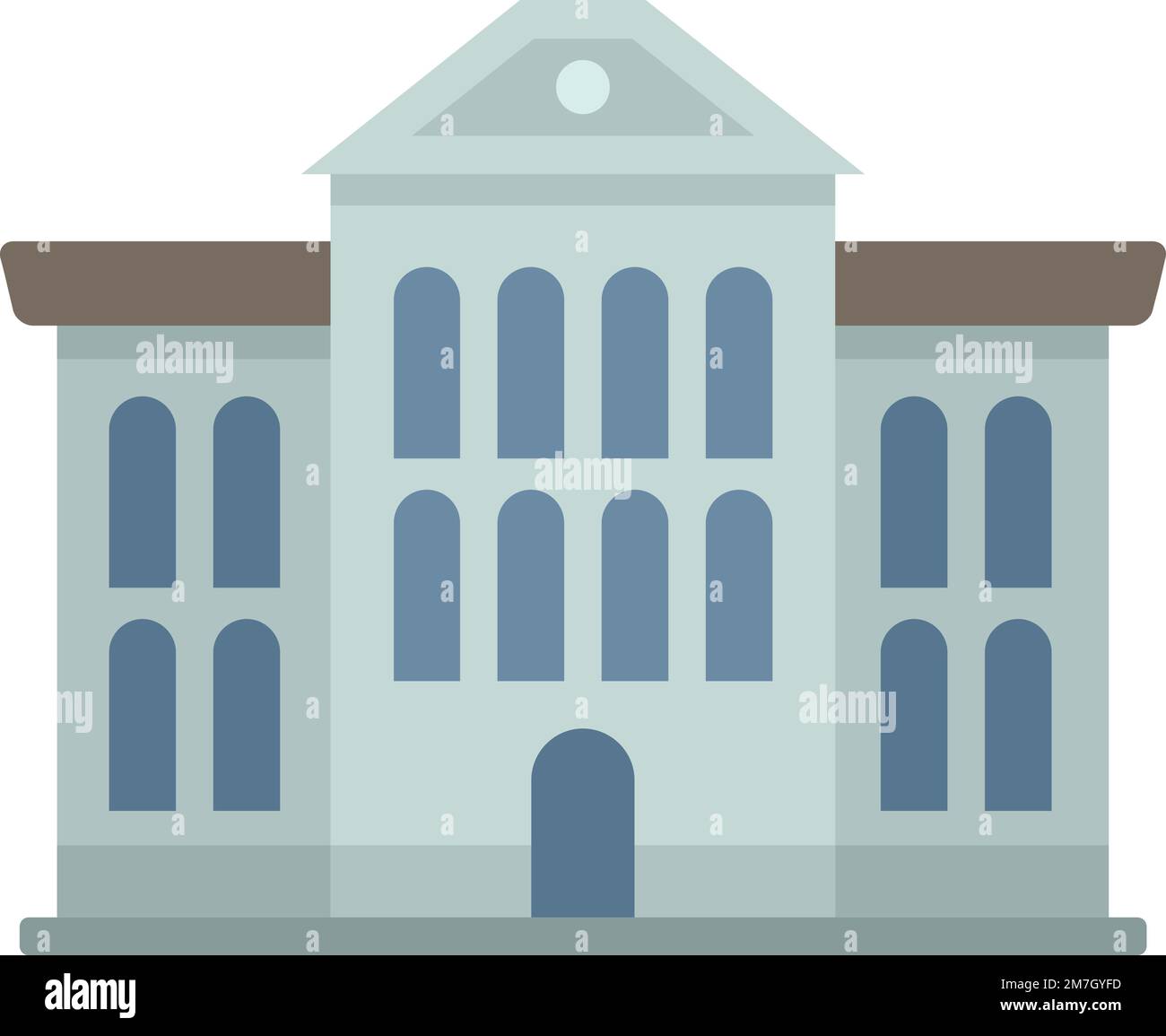 Campus icon flat vector. College education. Life academy isolated Stock ...