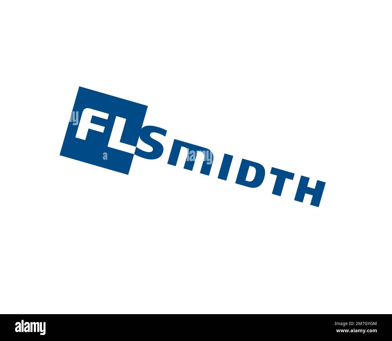 FLSmidth, rotated logo, white background B Stock Photo - Alamy