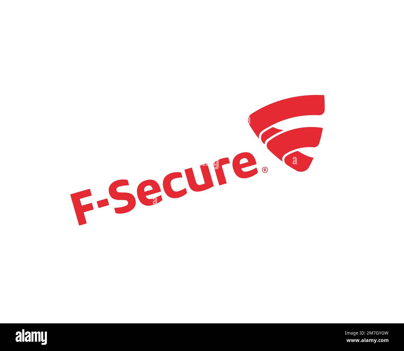 F Secure, rotated logo, white background Stock Photo - Alamy