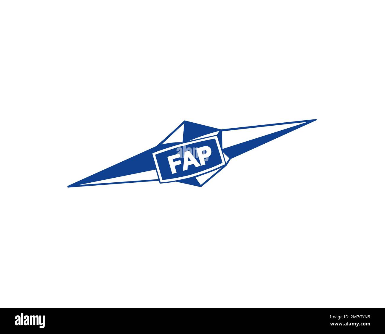 Fabrika automobila Priboj, rotated logo, white background Stock Photo ...