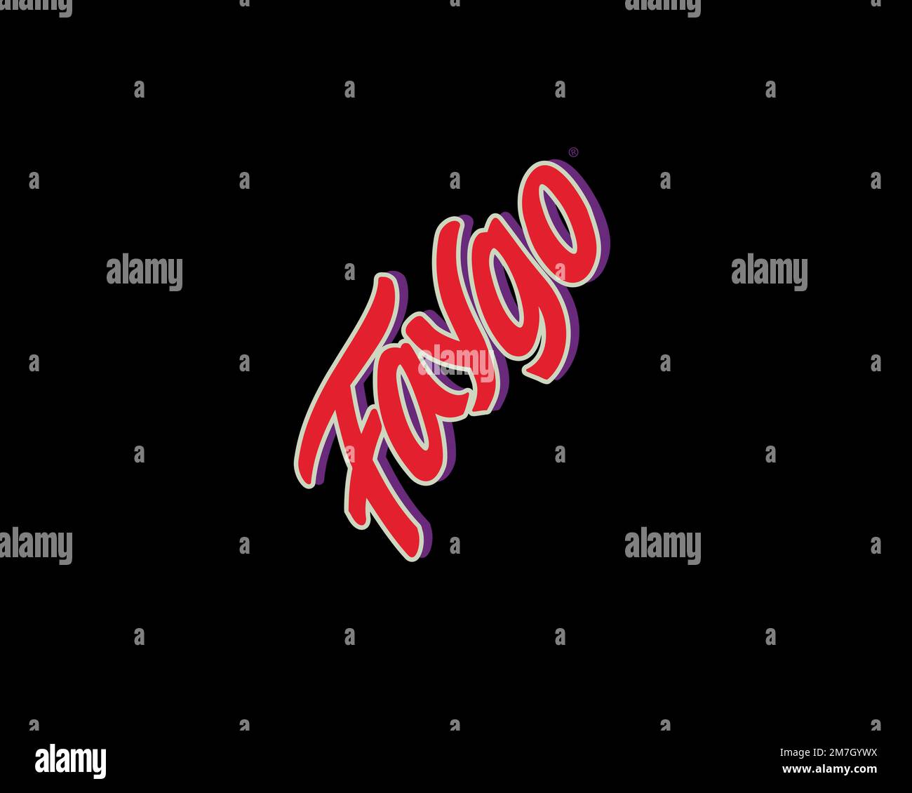 Faygo, rotated logo, black background Stock Photo - Alamy