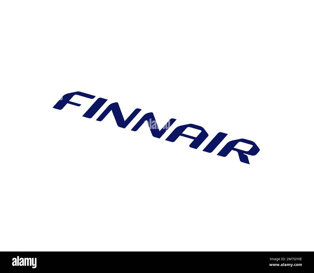 Finnair, rotated logo, white background B Stock Photo - Alamy