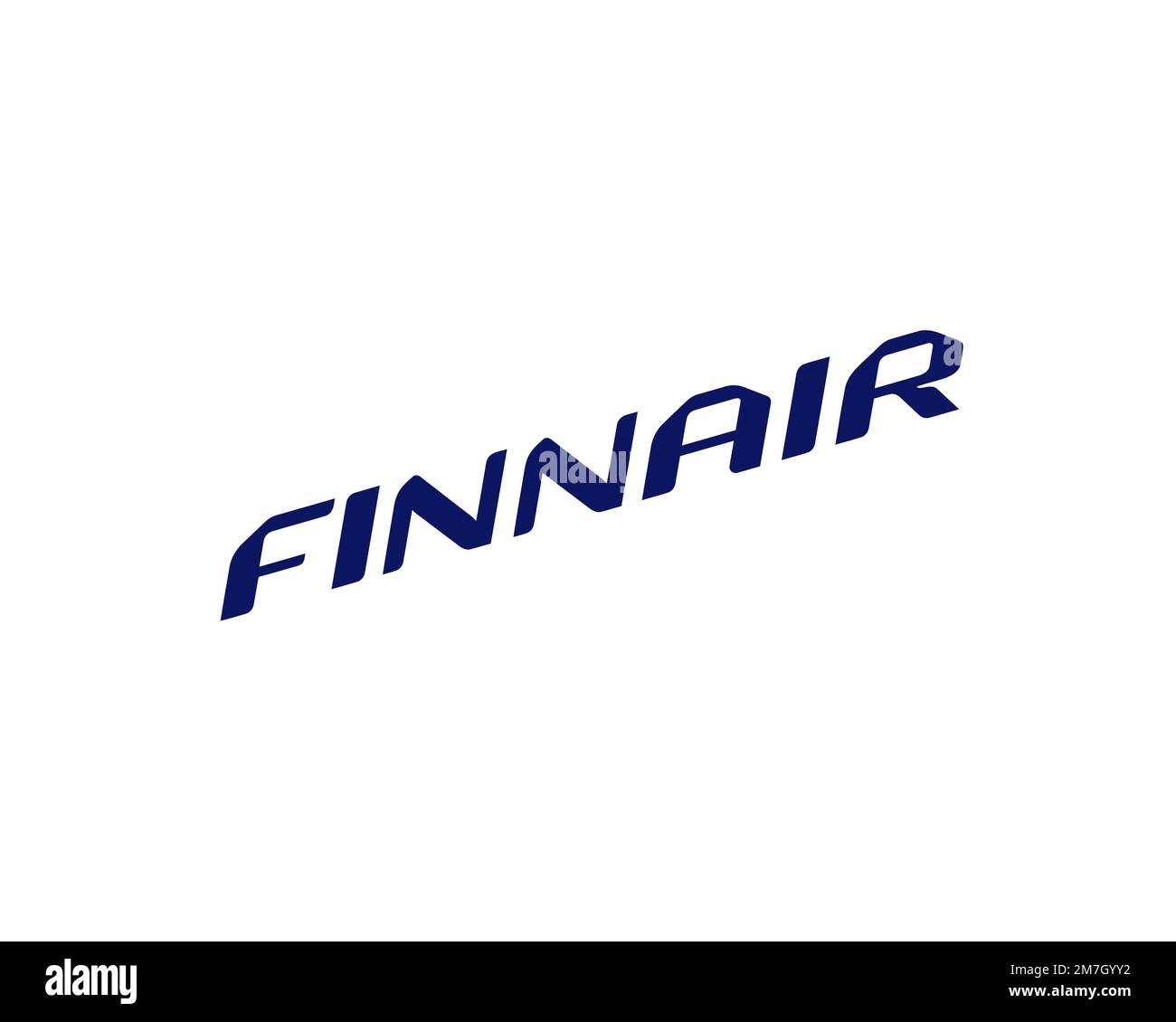 Finnair, rotated logo, white background Stock Photo - Alamy