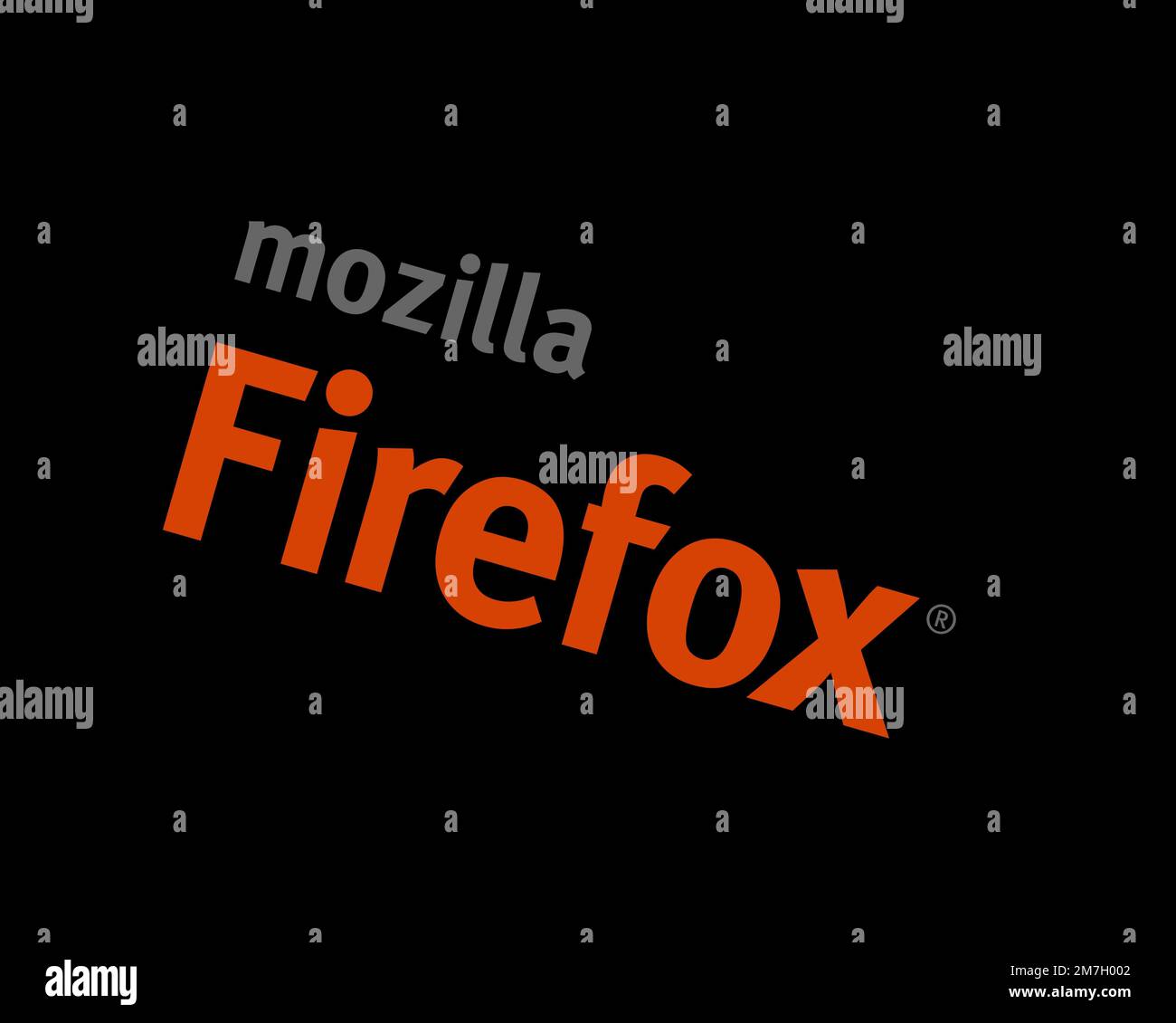 Firefox 2, rotated logo, black background B Stock Photo - Alamy