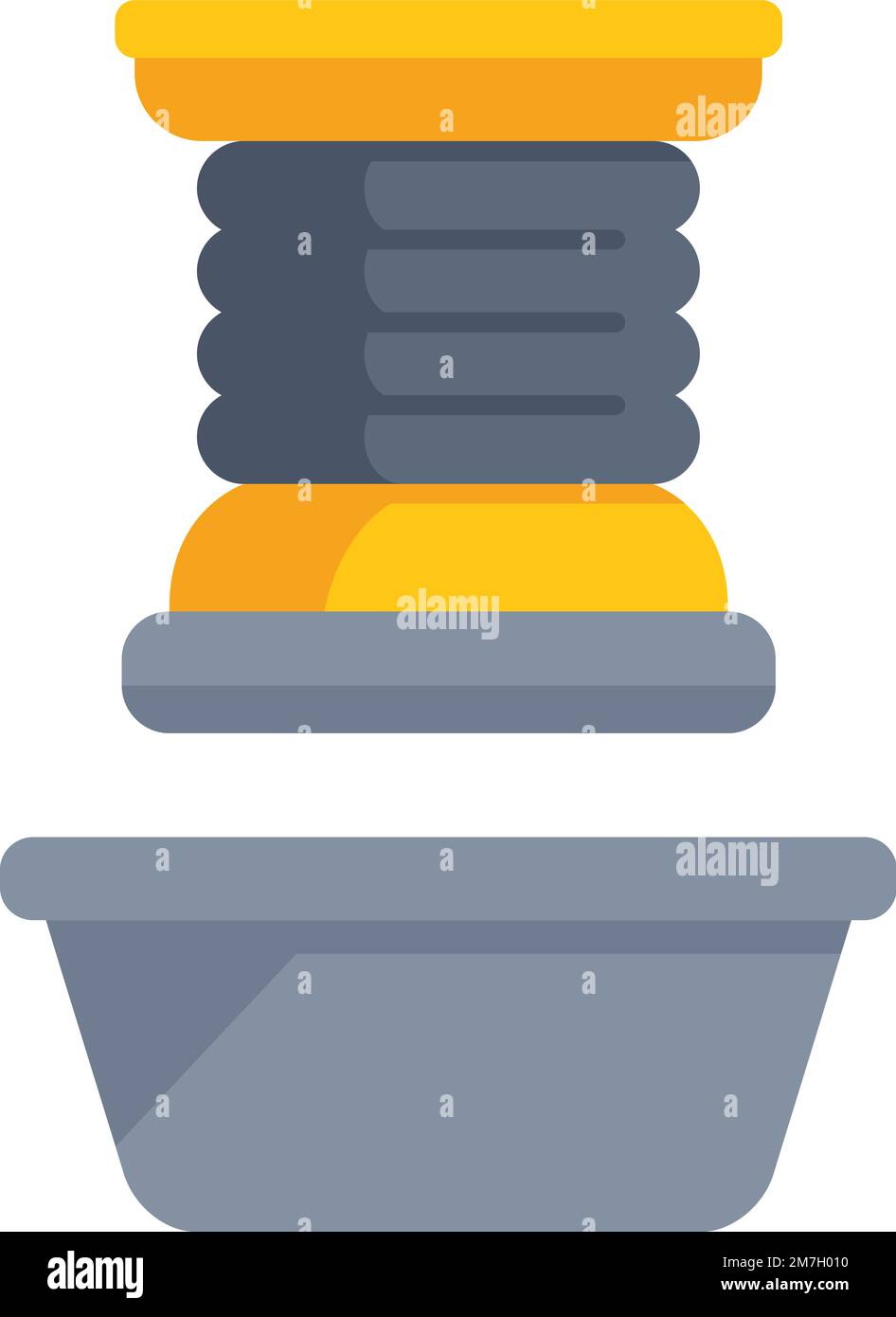 Machine production icon flat vector. Press factory. Action plant ...