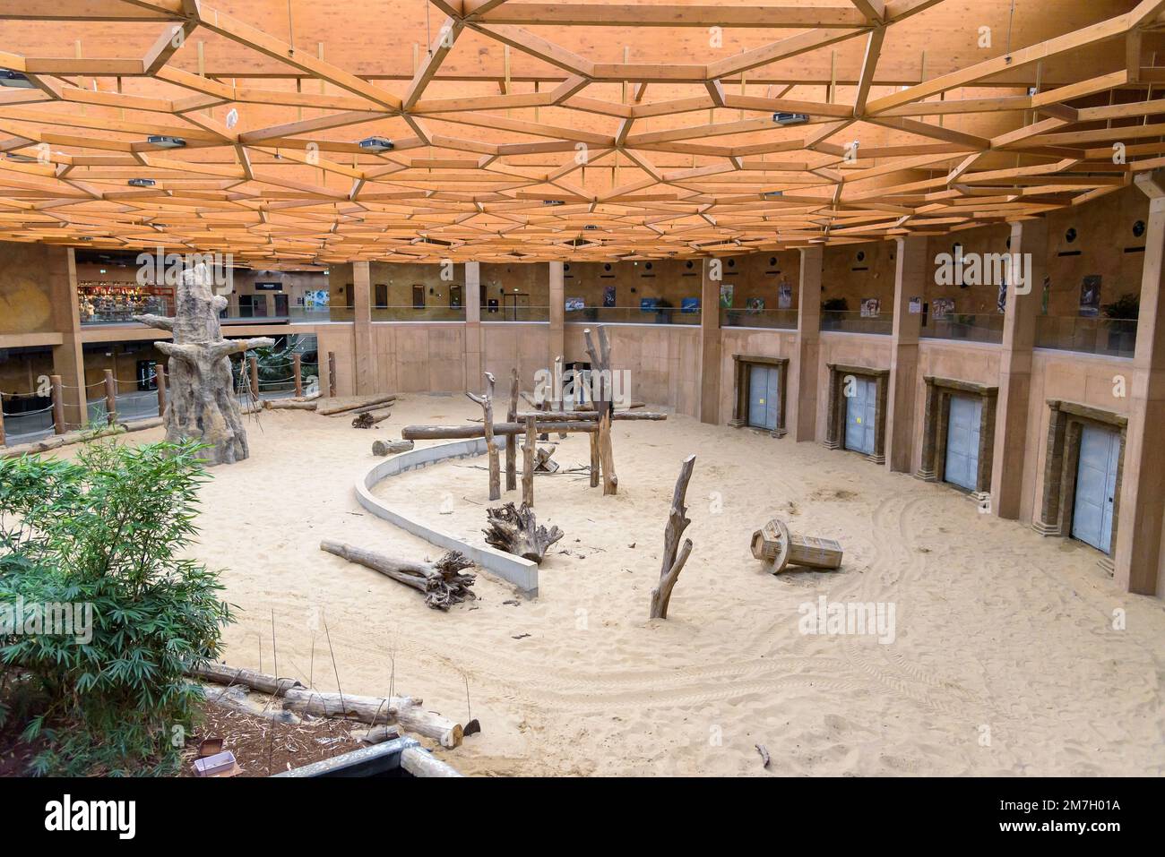 Lodz, Poland - 29 September, 2022: Empty elephant paddock in ...