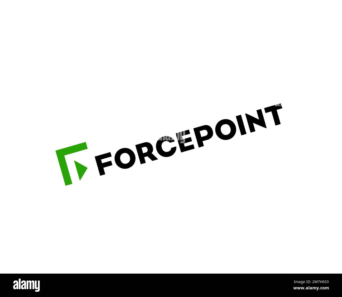 Forcepoint, rotated logo, white background Stock Photo - Alamy