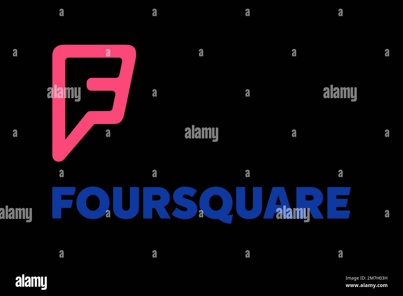 Foursquare City Guide, Logo, Black background Stock Photo - Alamy