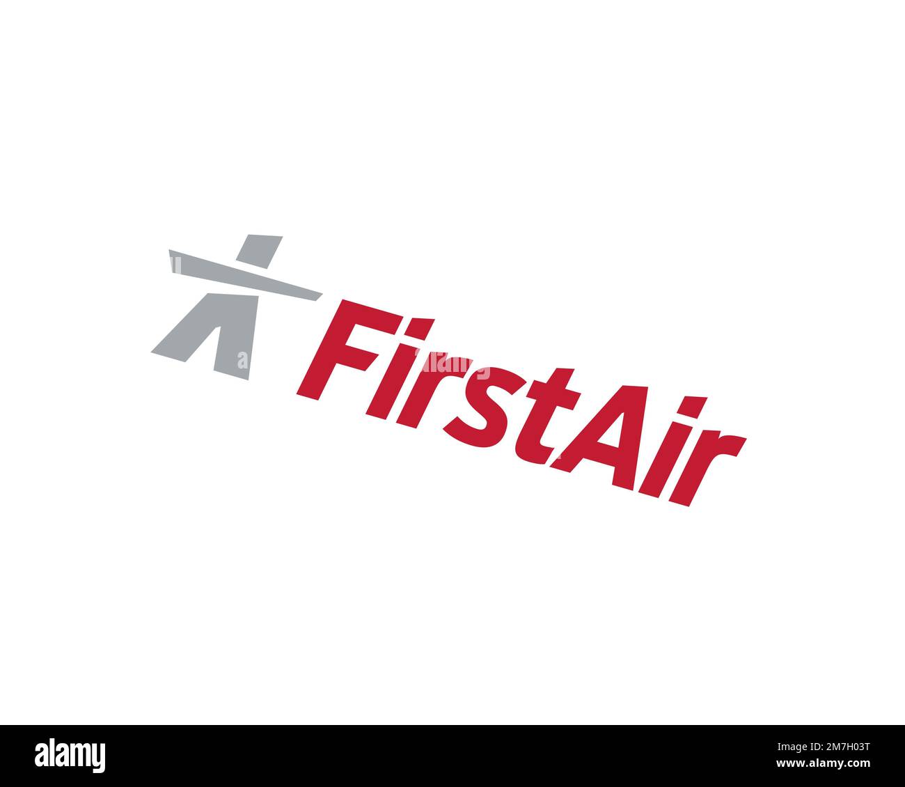 First Air, rotated logo, white background B Stock Photo - Alamy
