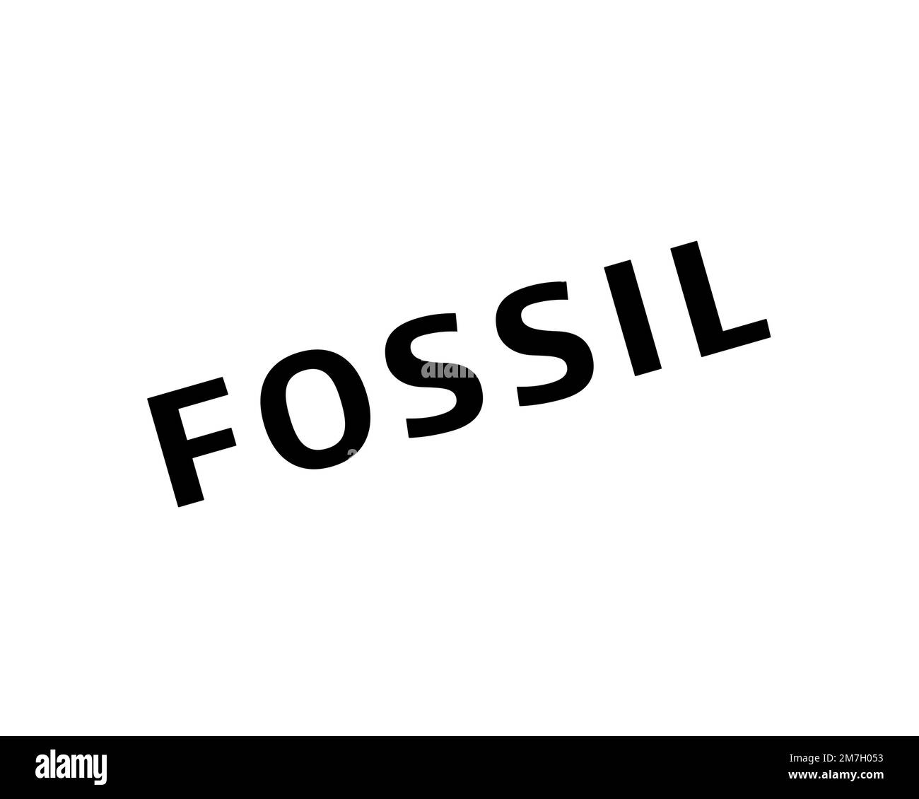 Fossil Group, rotated logo, white background Stock Photo - Alamy