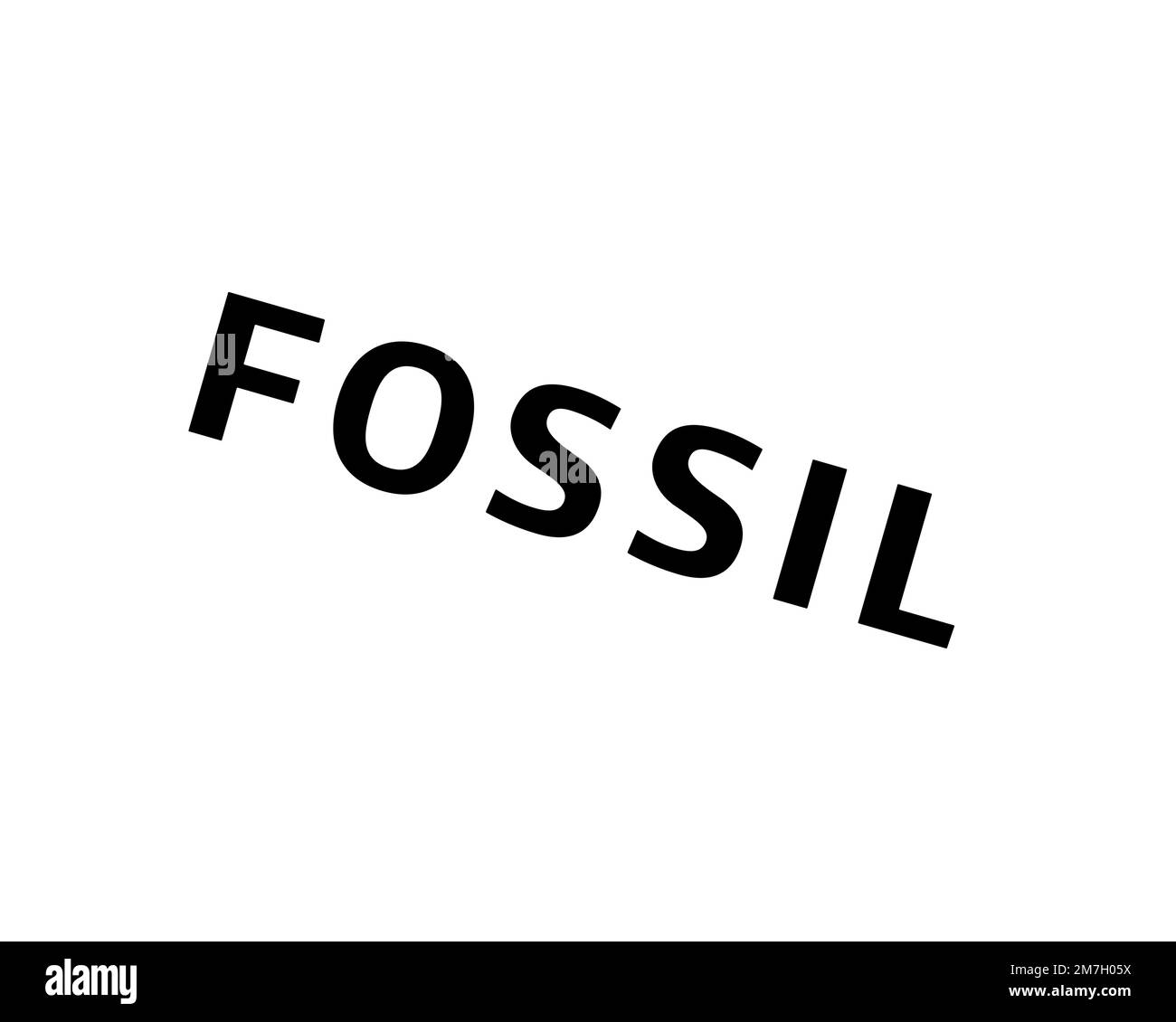 Fossil Group, rotated logo, white background B Stock Photo - Alamy