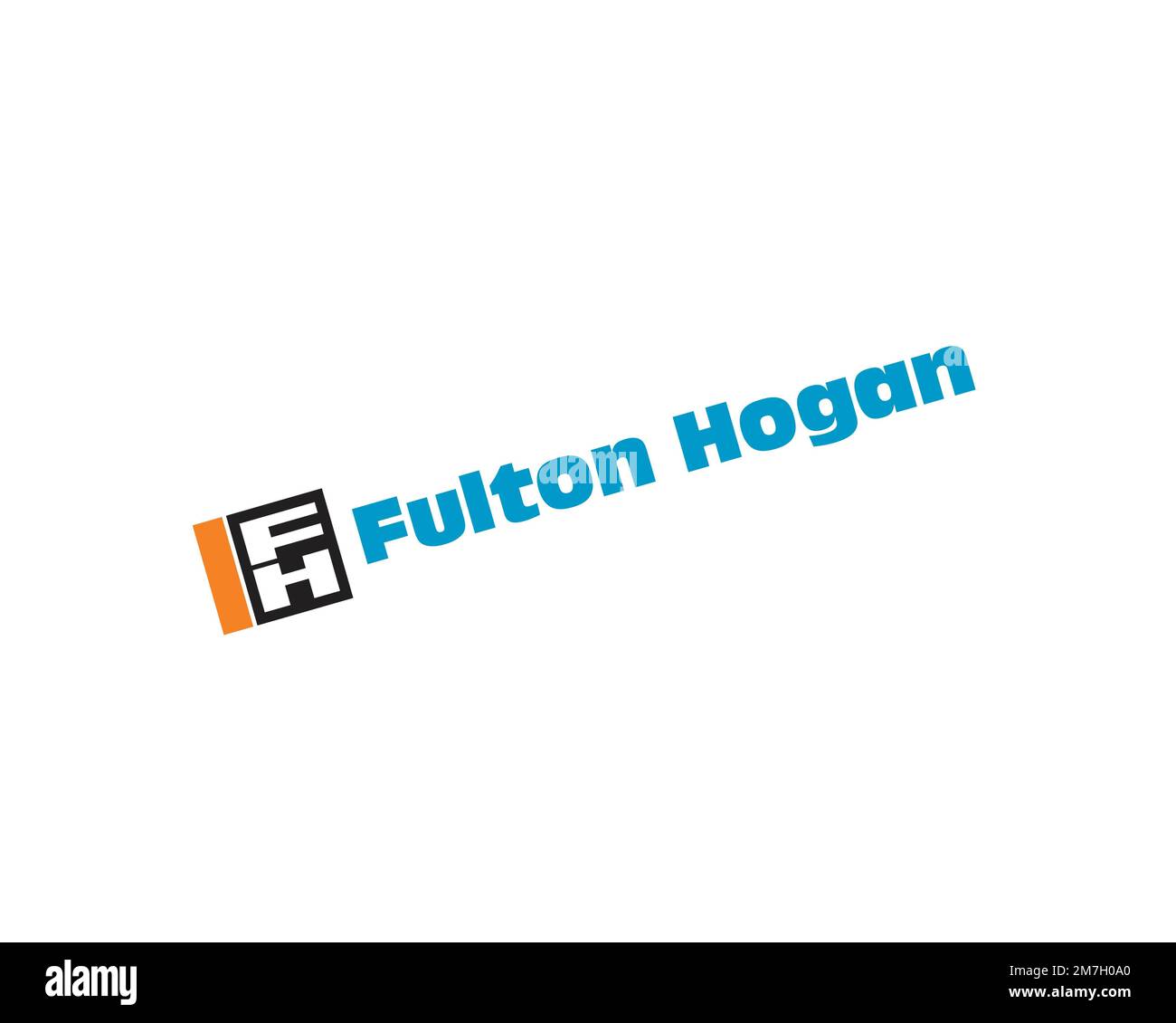 Fulton Hogan, Rotated Logo, White Background Stock Photo - Alamy