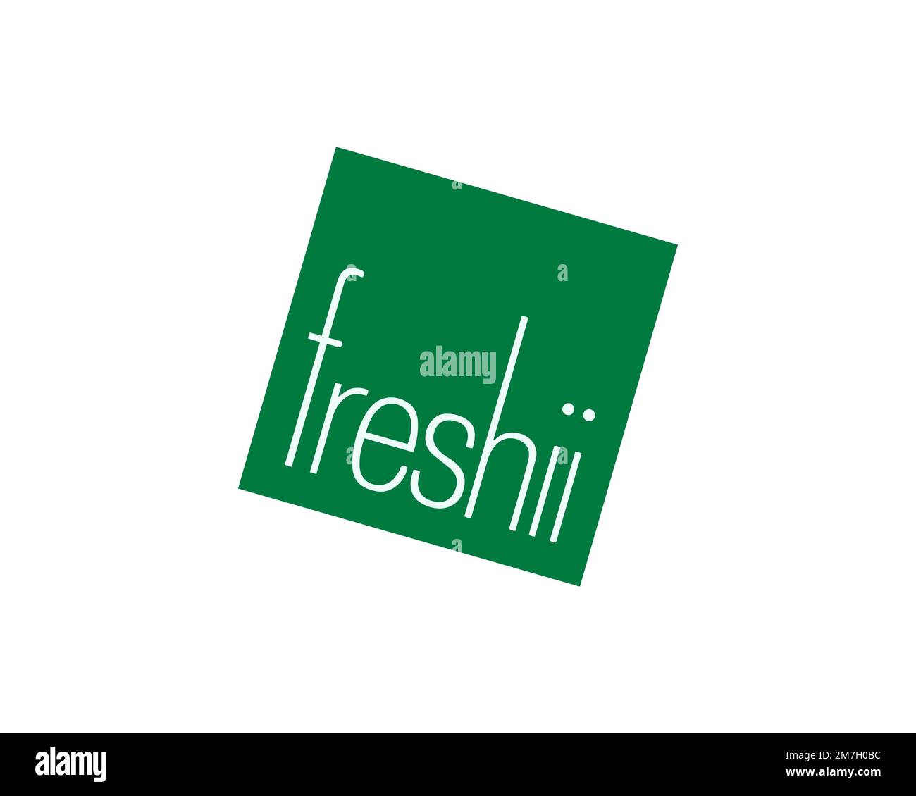 Freshii, rotated logo, white background B Stock Photo - Alamy