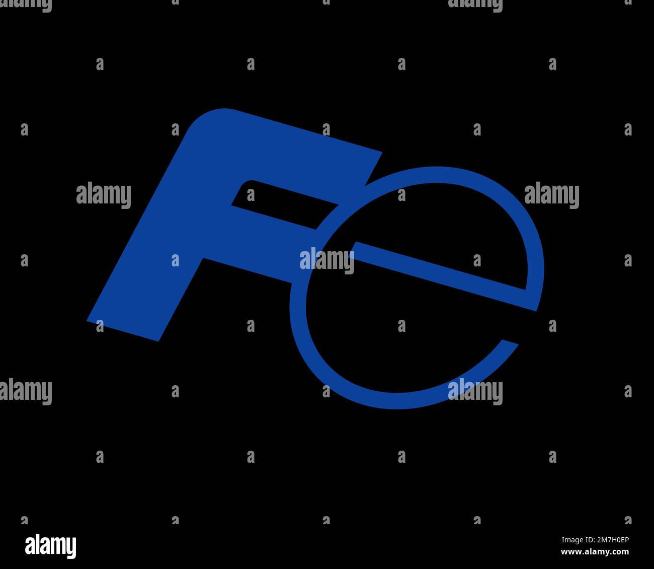 Fuji Electric, rotated logo, black background B Stock Photo - Alamy