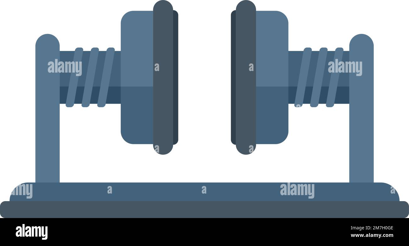 Pharmaceutical press machine icon flat vector. Automatic action ...