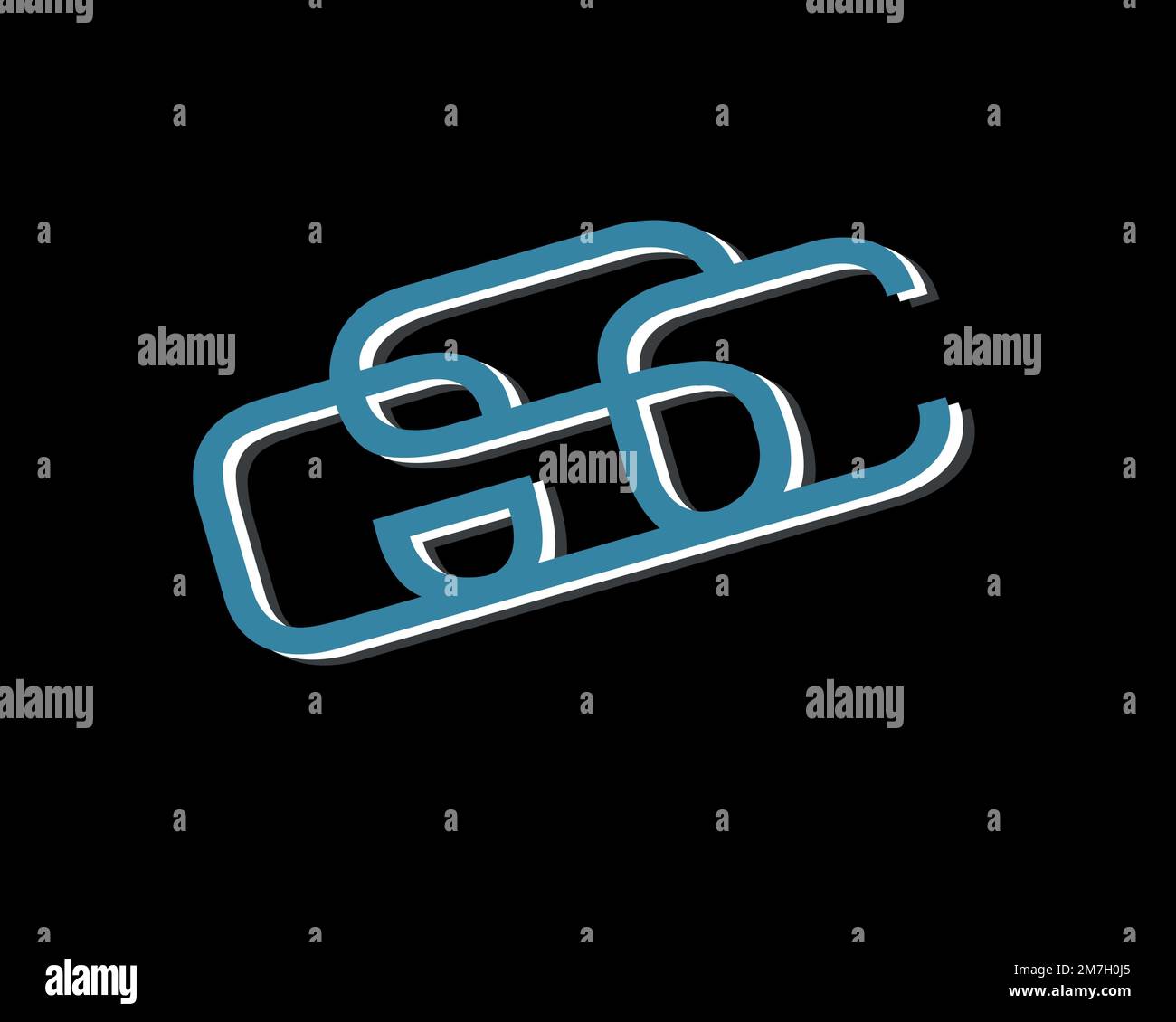 GSC Game World, rotated logo, black background Stock Photo - Alamy